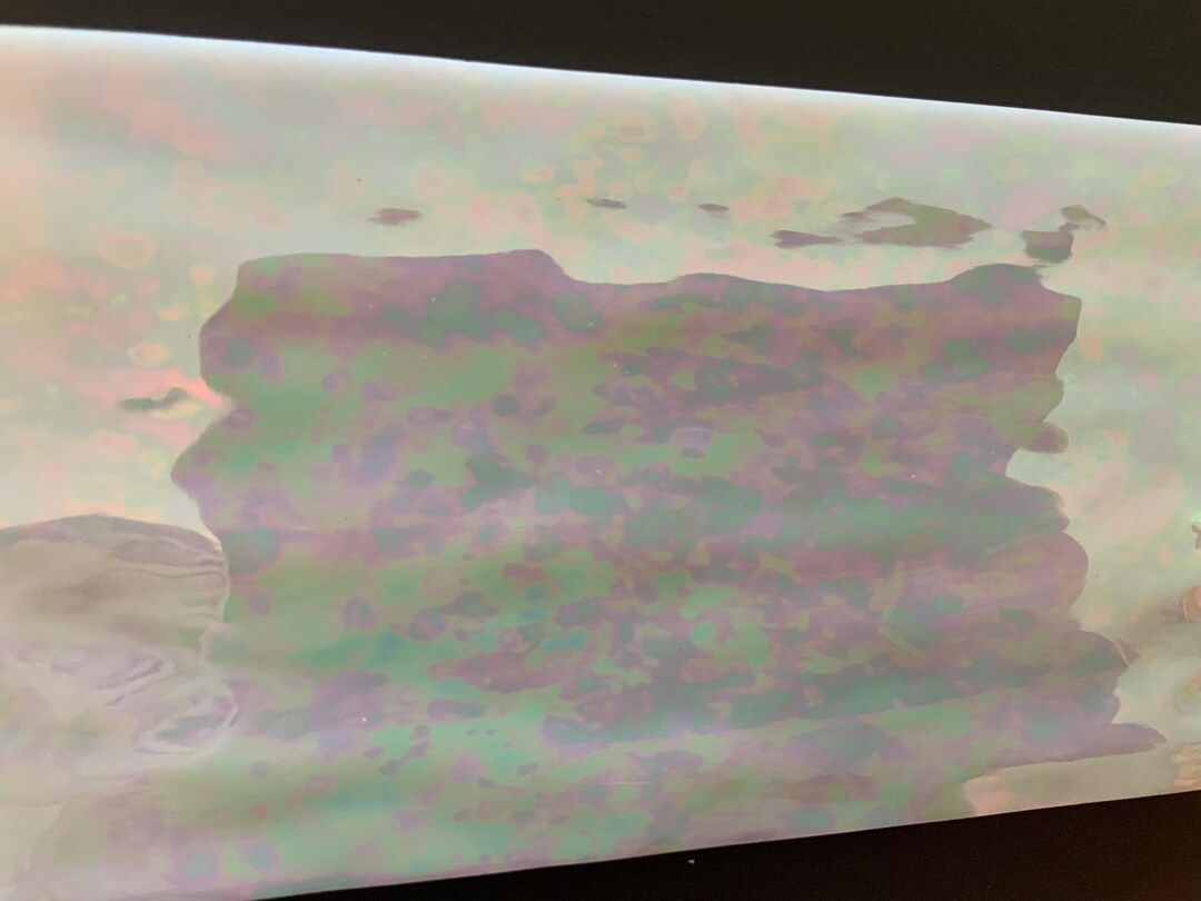 Iridized White Water Spectrum Sheet 8" by 4” Lot 65 - Etsy