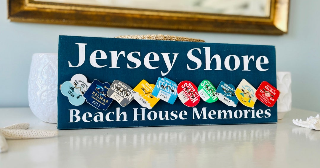 Jersey Shore, Beach Badge Collection Display, Custom Beach Badge Holder ...