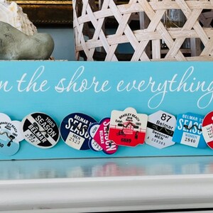 Beach Badge Display Custom Sign Badge Tag Collection Holder - Etsy