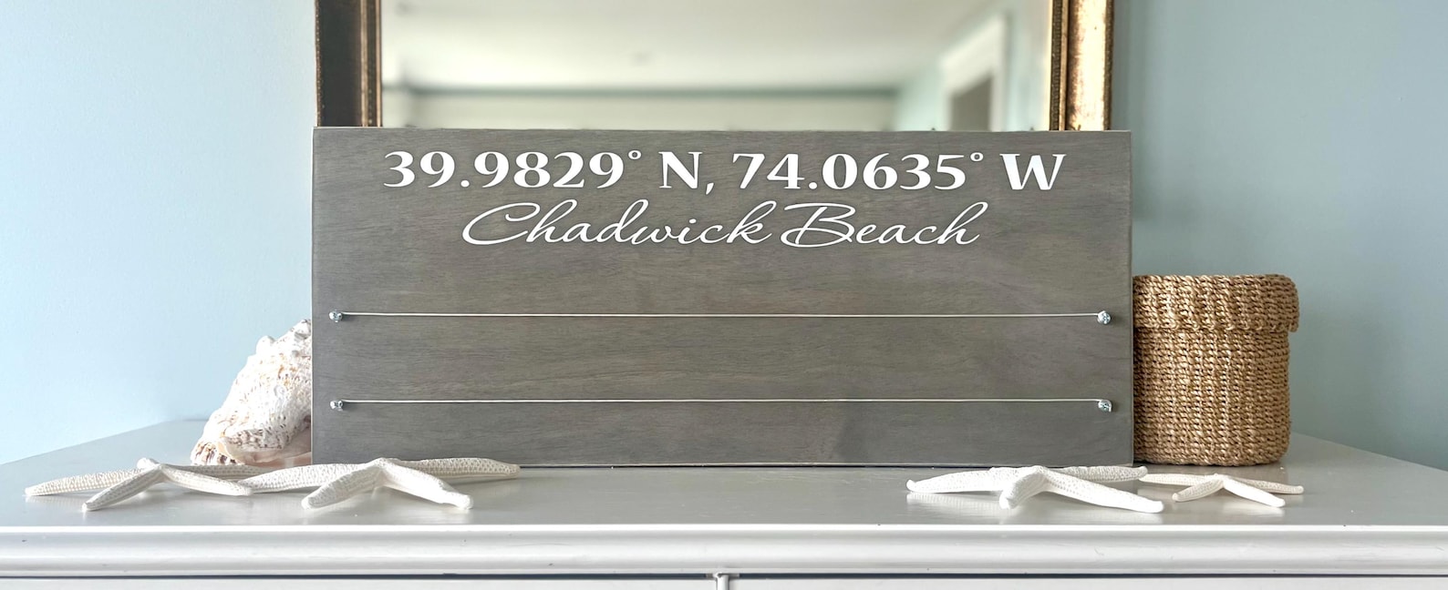 Custom Beach Badge and Beach Tag Holder Sign: Jersey Shore Keepsake ...