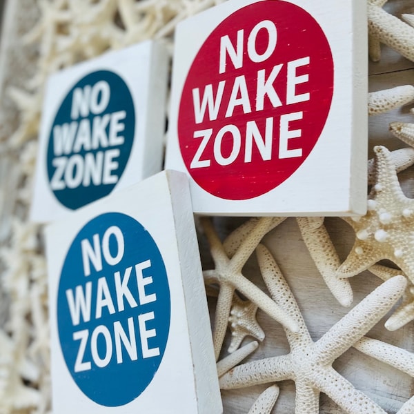 Wood No Wake Zone Sign - Etsy