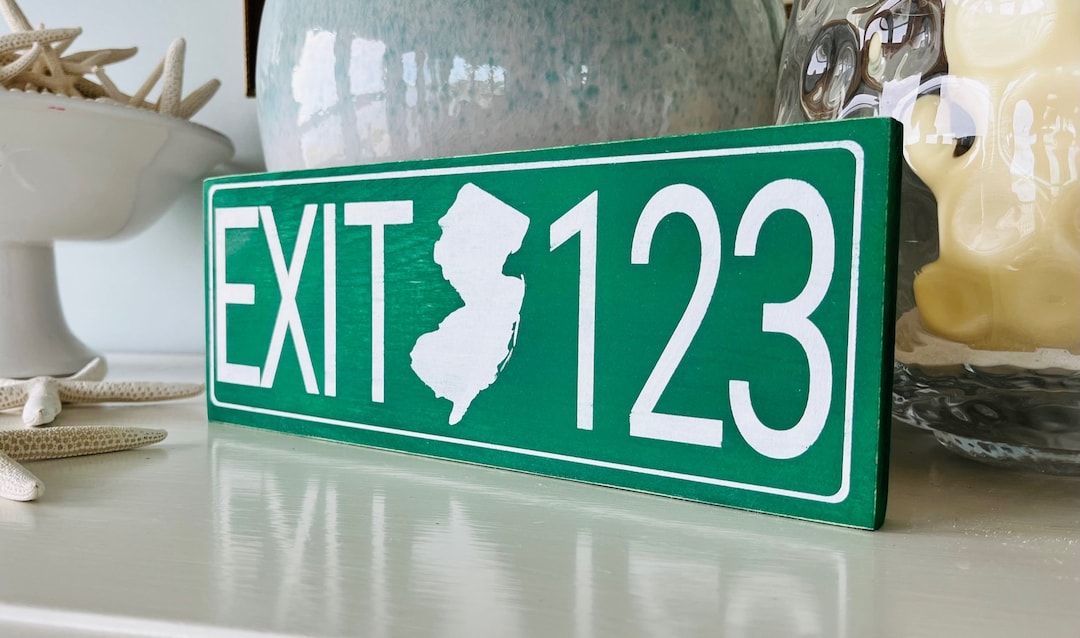 New Jersey Parkway Exit Sign, Wood Exit Sign, Garden State Parkway Sign ...