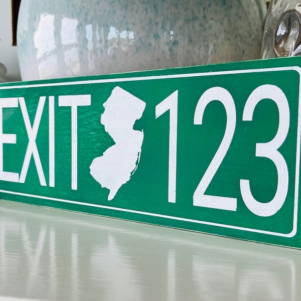 New Jersey Exit Sign - Etsy