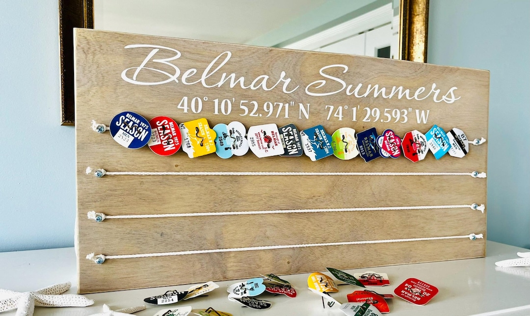 Custom Beach Badge and Beach Tag Holder: New Jersey Shore Badge and ...