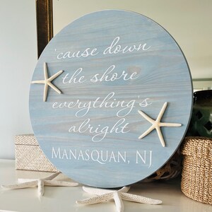 Large Round Custom Beach House Sign, Bruce Springsteen, Cause Down the ...