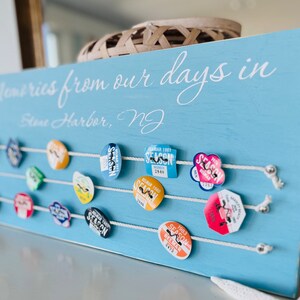 Beach Badge Display With Custom Town, Badge Tag Holder, Collection ...