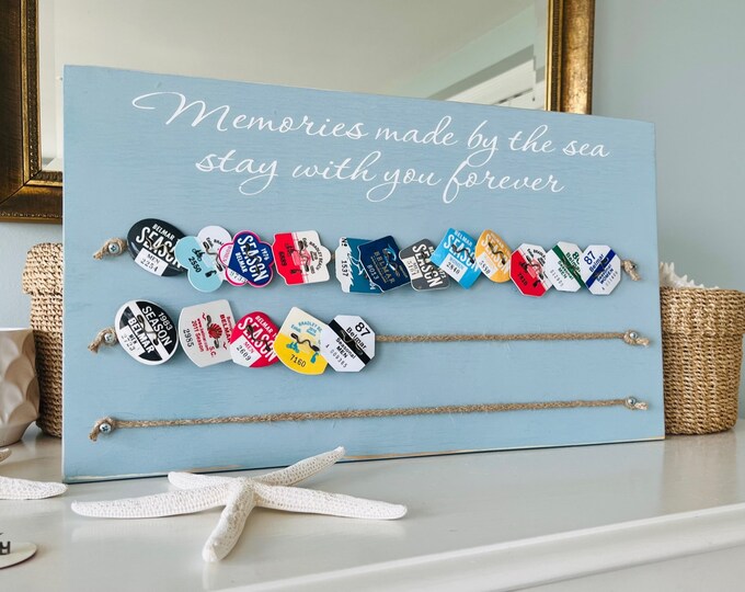 Ready to Ship! Beach Badge Display, Badge Tag Holder, Beach Pass, Shore ...