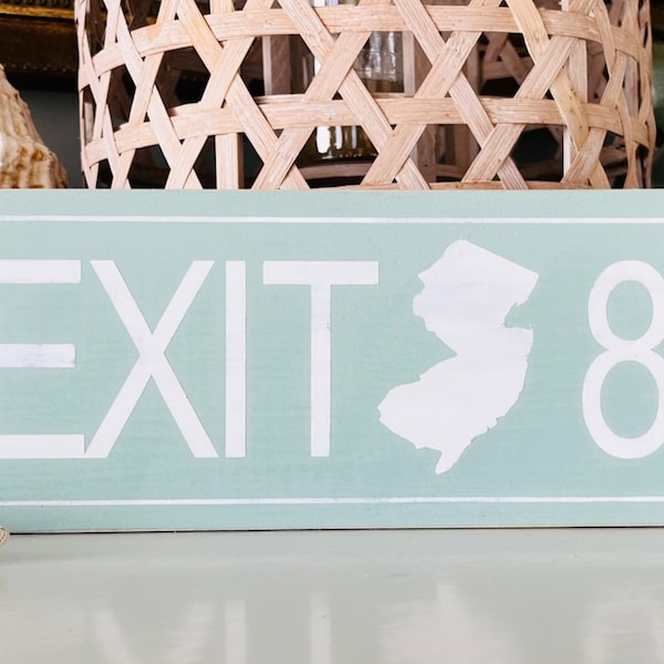 New Jersey Exit Sign - Etsy
