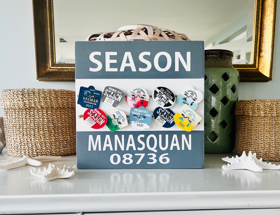 Custom Beach Badge Display: New Jersey Tag Holder - Etsy