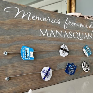 Custom Beach Badge and Beach Tag Holder Sign: Jersey Shore Keepsake ...