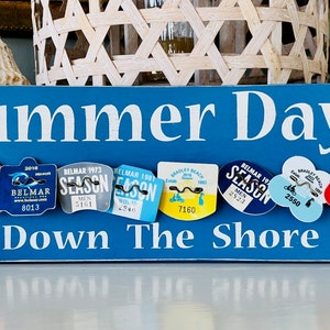 Jersey Shore, Beach Badge Collection Display, Custom Beach Badge Holder ...