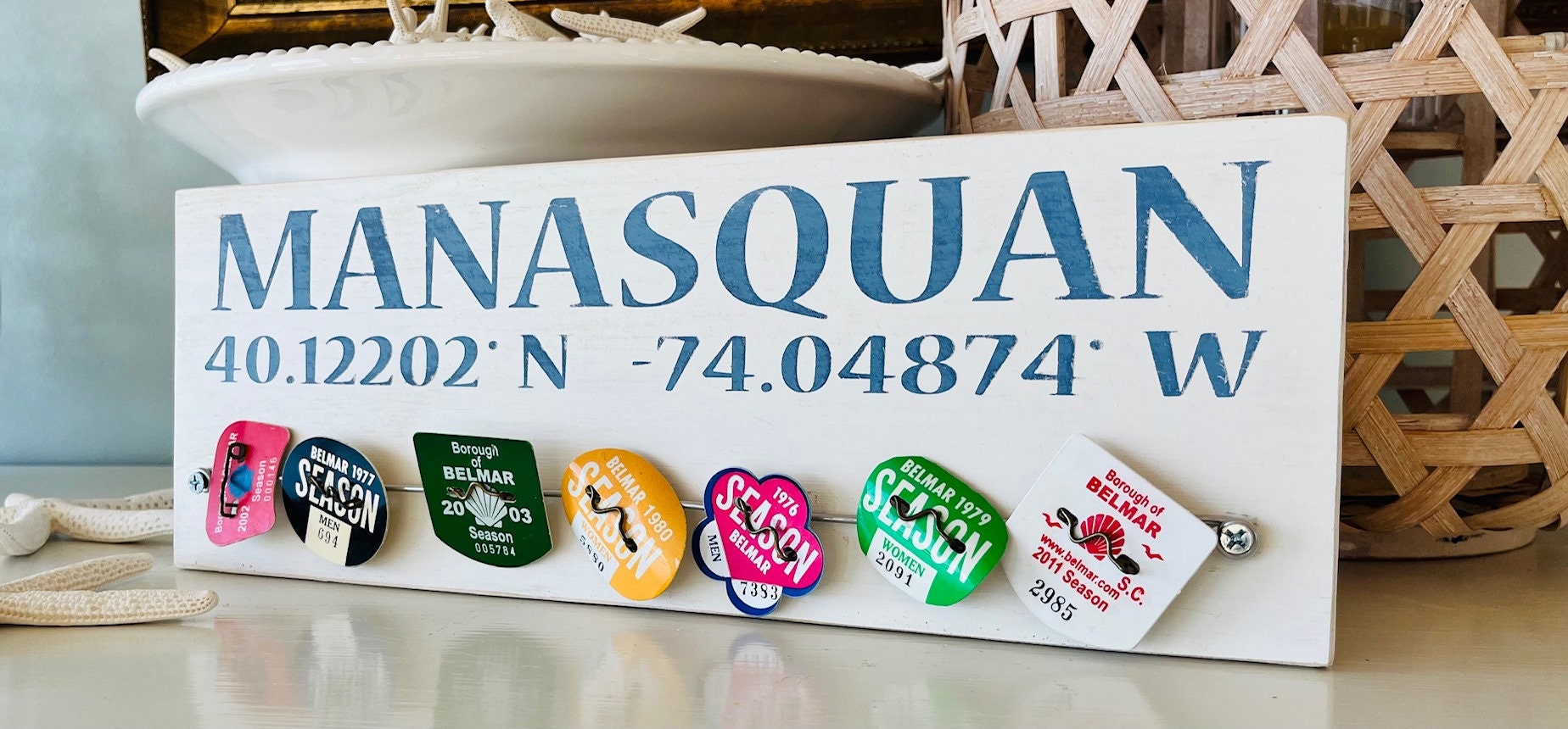 Beach Badge Display, Beach Tag Display, Beach Tag Holder, Beach Badge ...