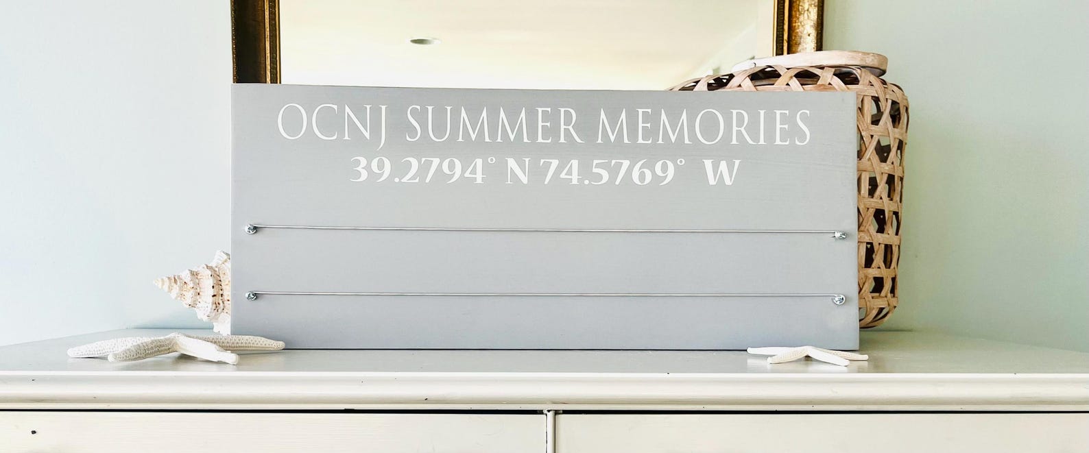 Custom Beach Badge and Beach Tag Holder Sign: Jersey Shore Keepsake ...