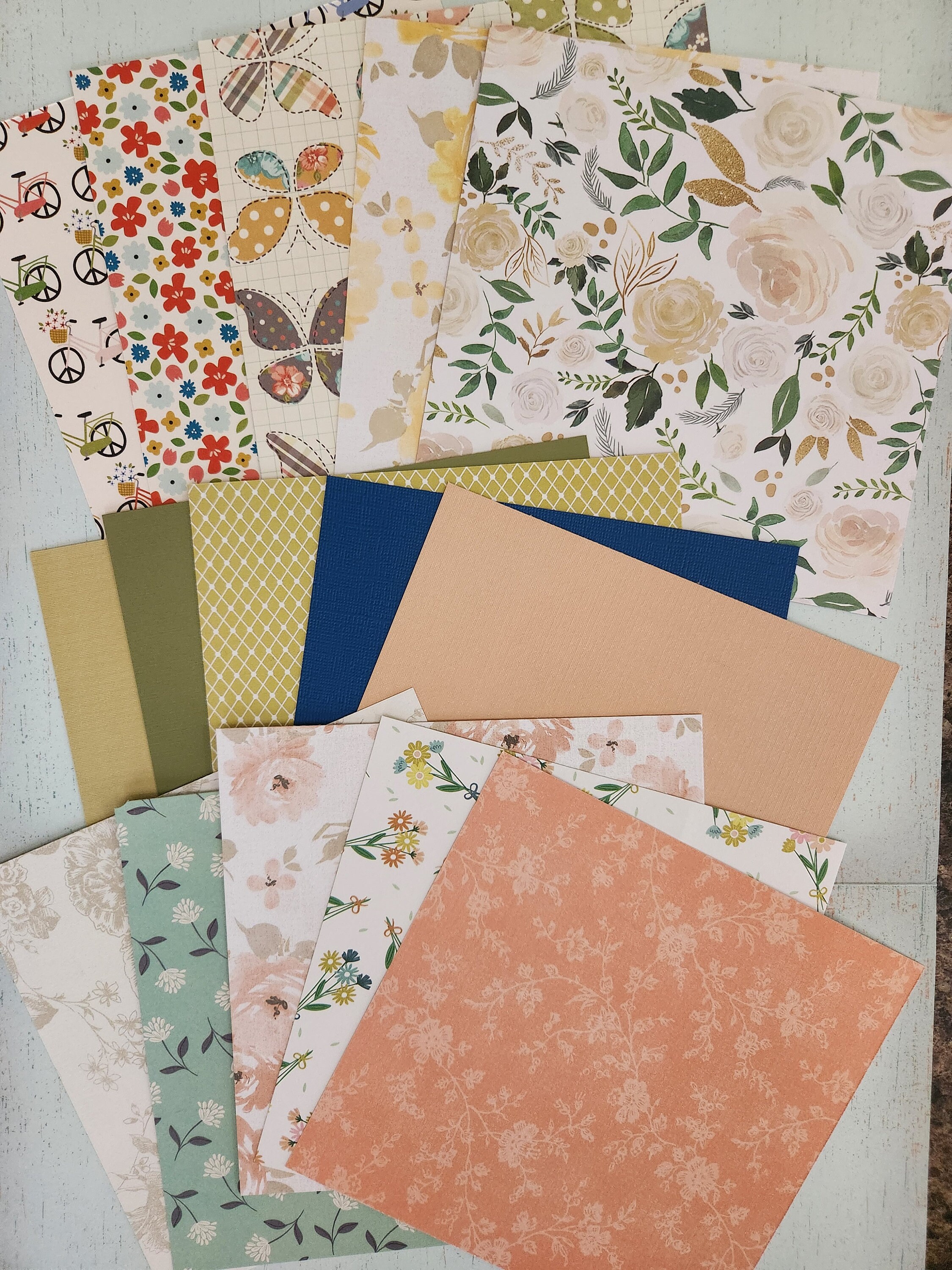 Floral Cardstock 6x6 Scrapbook Paper Double Sided - Etsy