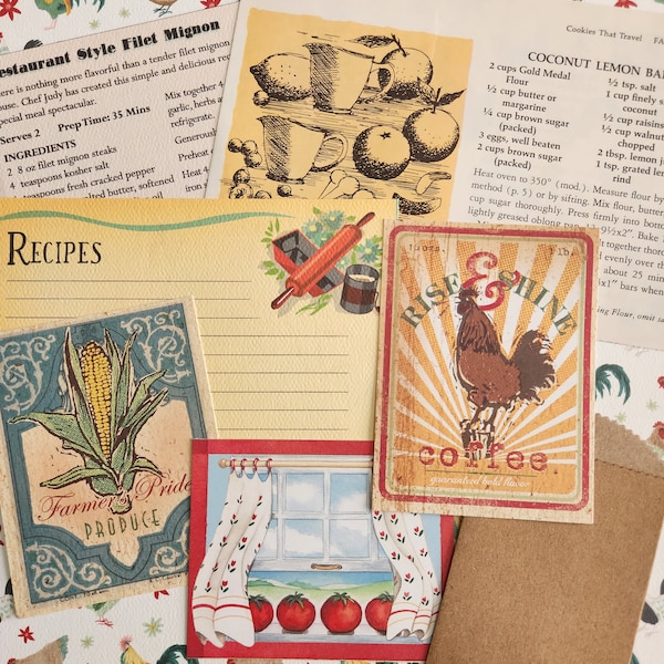 Kitchen Themed Scrapbook Paper - Etsy