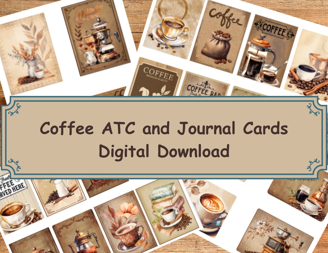 Coffee ATC & Journal Cards: Junk Journal Ephemera (digital Download) - Etsy