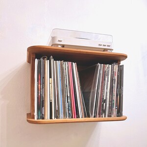 Crescent Moon Floating Vinyl Cubby, Cabinet Mid Century Modern Wall ...