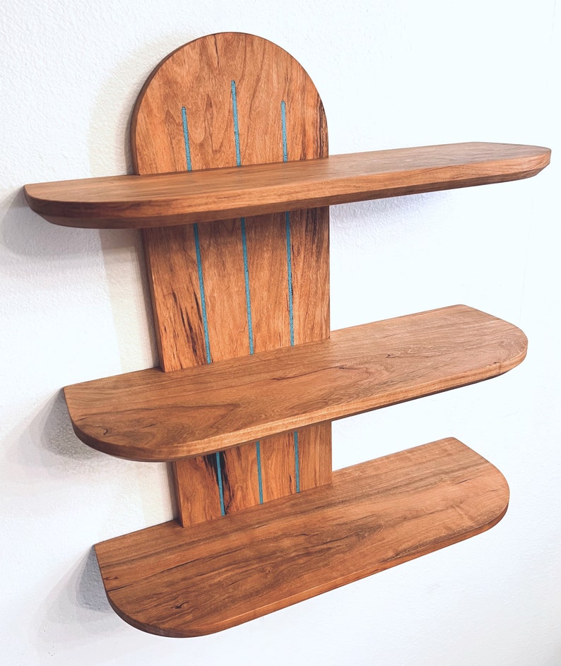 Draper Shelf Turquoise Inlay Mid Century Modern Wall-mounted - Etsy