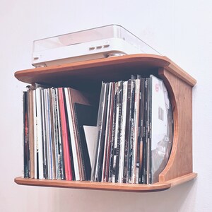 Crescent Moon Floating Vinyl Cubby, Cabinet Mid Century Modern Wall ...