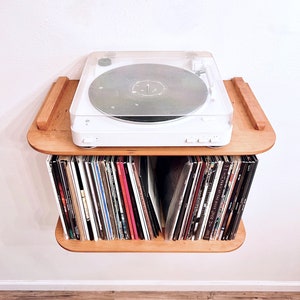 Crescent Moon Floating Vinyl Cubby, Cabinet Mid Century Modern Wall ...