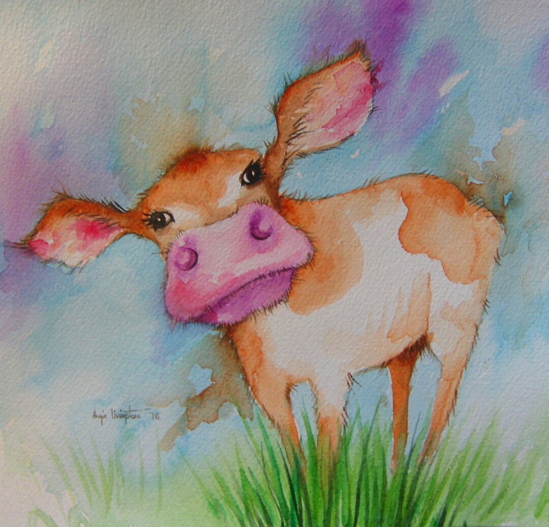 Nosey Cow High Quality A4 Photo Print - Etsy