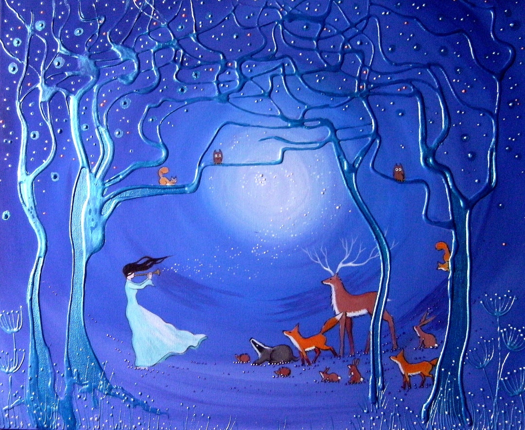 Goddess - Forest Goddess - Woodland Animals - Mystical Art - Pagan ...