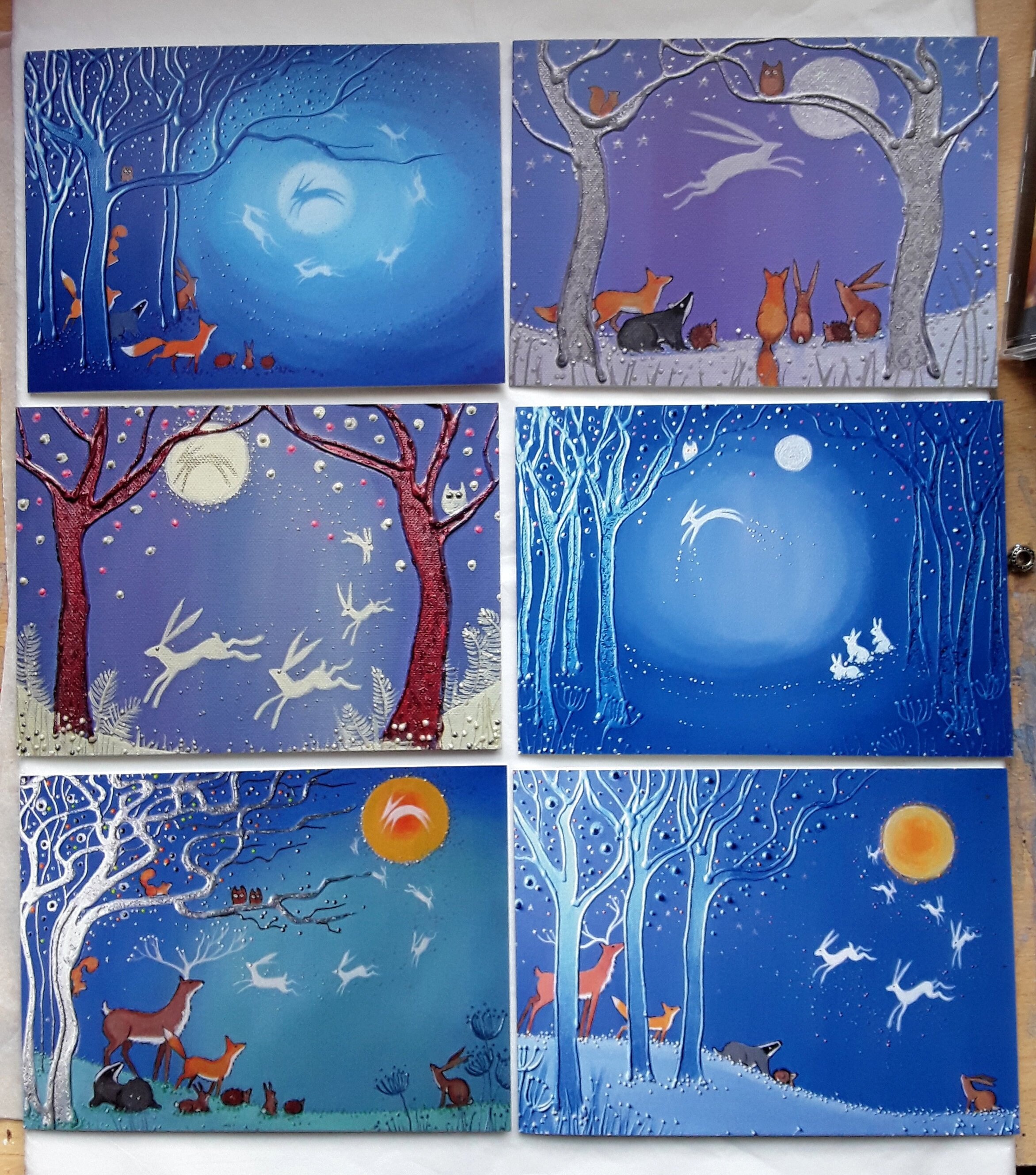 The Moon Hare Collection - Set of six high quality art cards