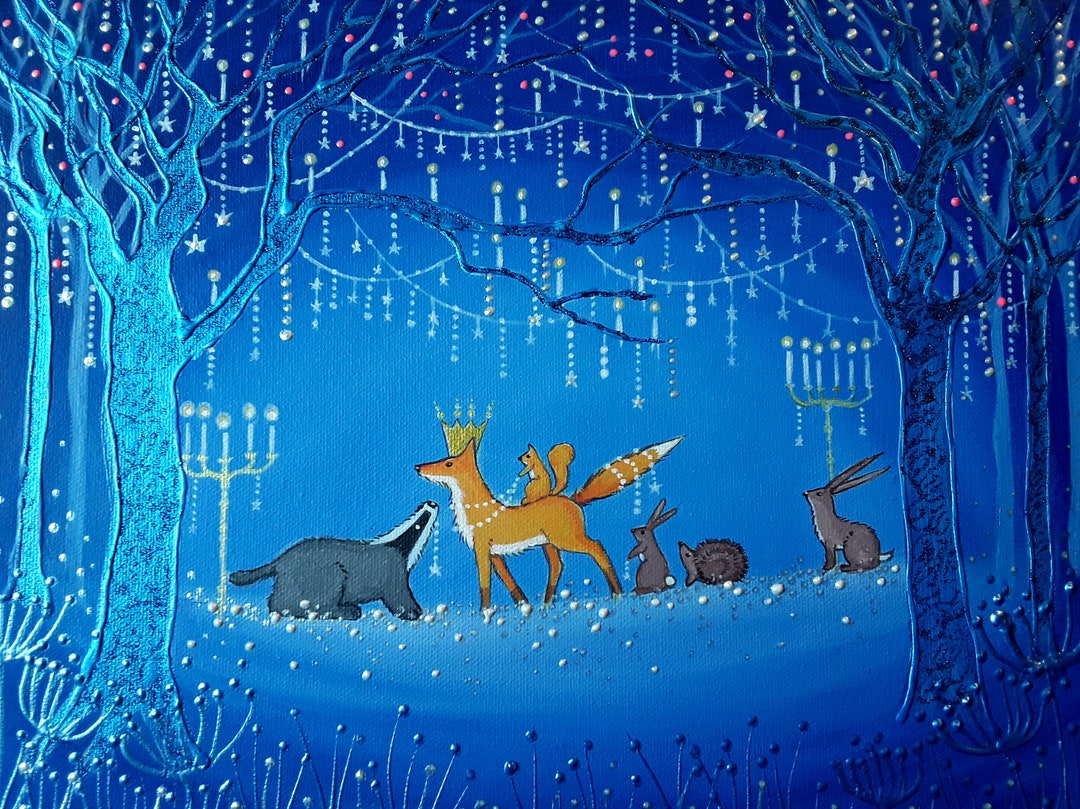 Crowning of the Fox King A4 Art Print Fox Art Enchanted Mystical Art - Etsy