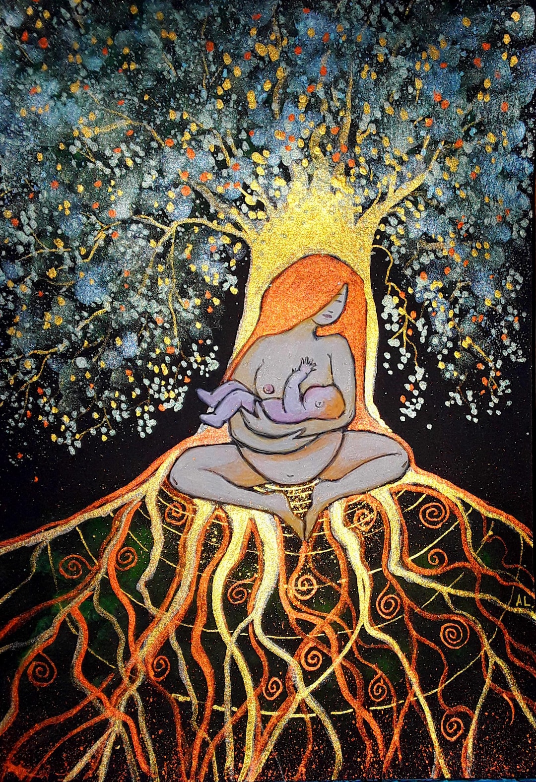 Mother Goddess, Earth Mother, Mother and Baby, Breastfeeding, Mystical ...