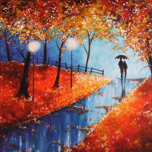 Lovers in the Rain - Etsy