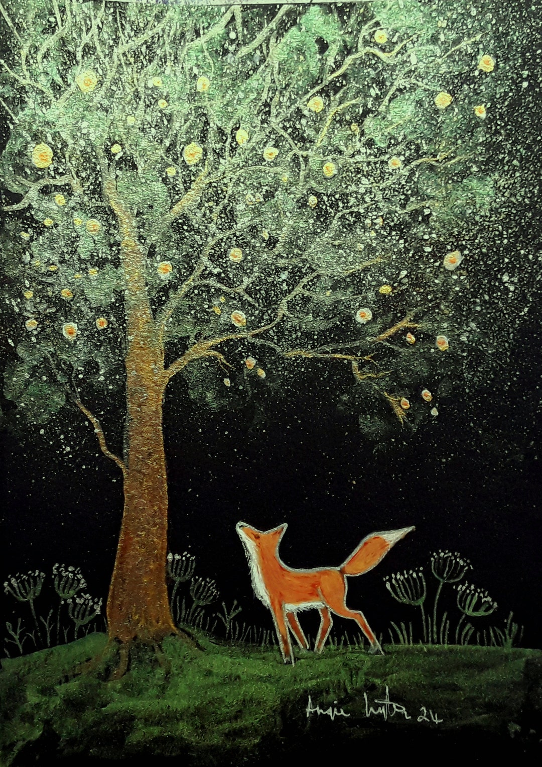 Fox and the May Tree, Fox Print, Fox Lovers Gift, Fox and Tree ...