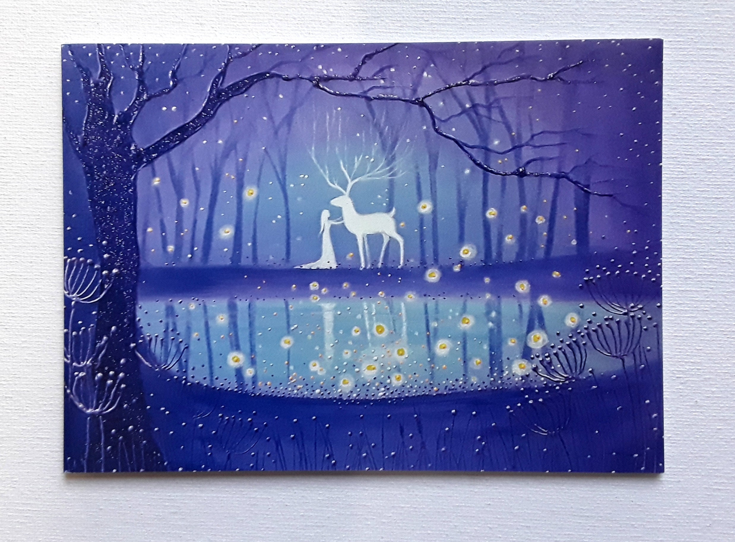 The Magic Pool - art card - greeting card - stag card