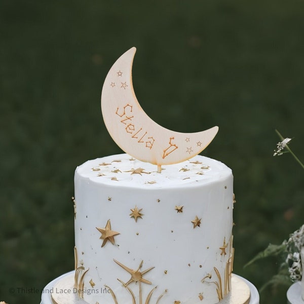 11 Pc Baby Moon & Stars Cake Topper - Etsy Canada