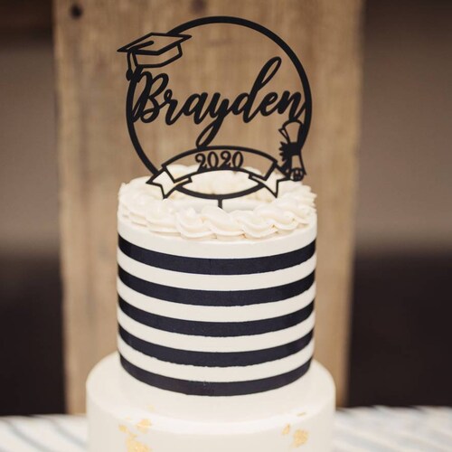 Congrats Cake Topper Graduation Cake Topper High School - Etsy