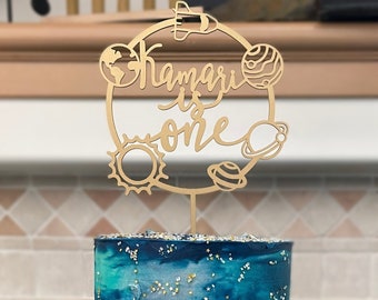 Space Cake Topper | Etsy