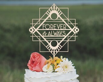 Art Deco Cake Topper | Etsy
