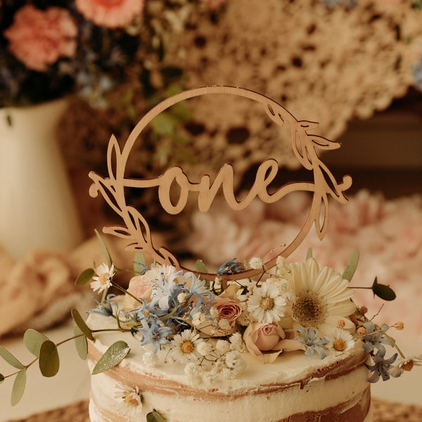 One Cake Topper - Etsy