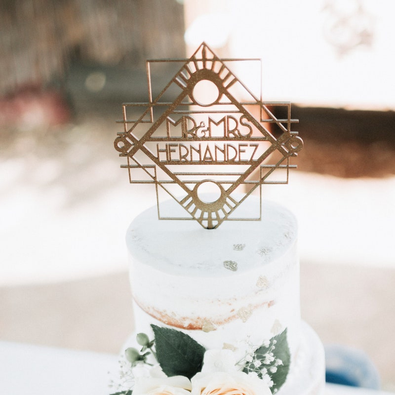 Art Deco Cake Topper - Etsy