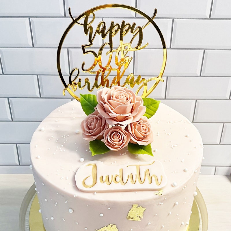 50th Birthday Cake Topper for Women - Etsy