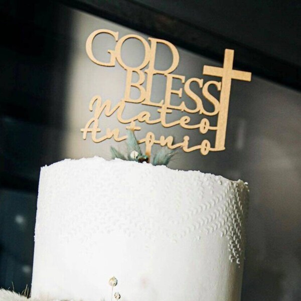 Baptism Cake Topper - Etsy