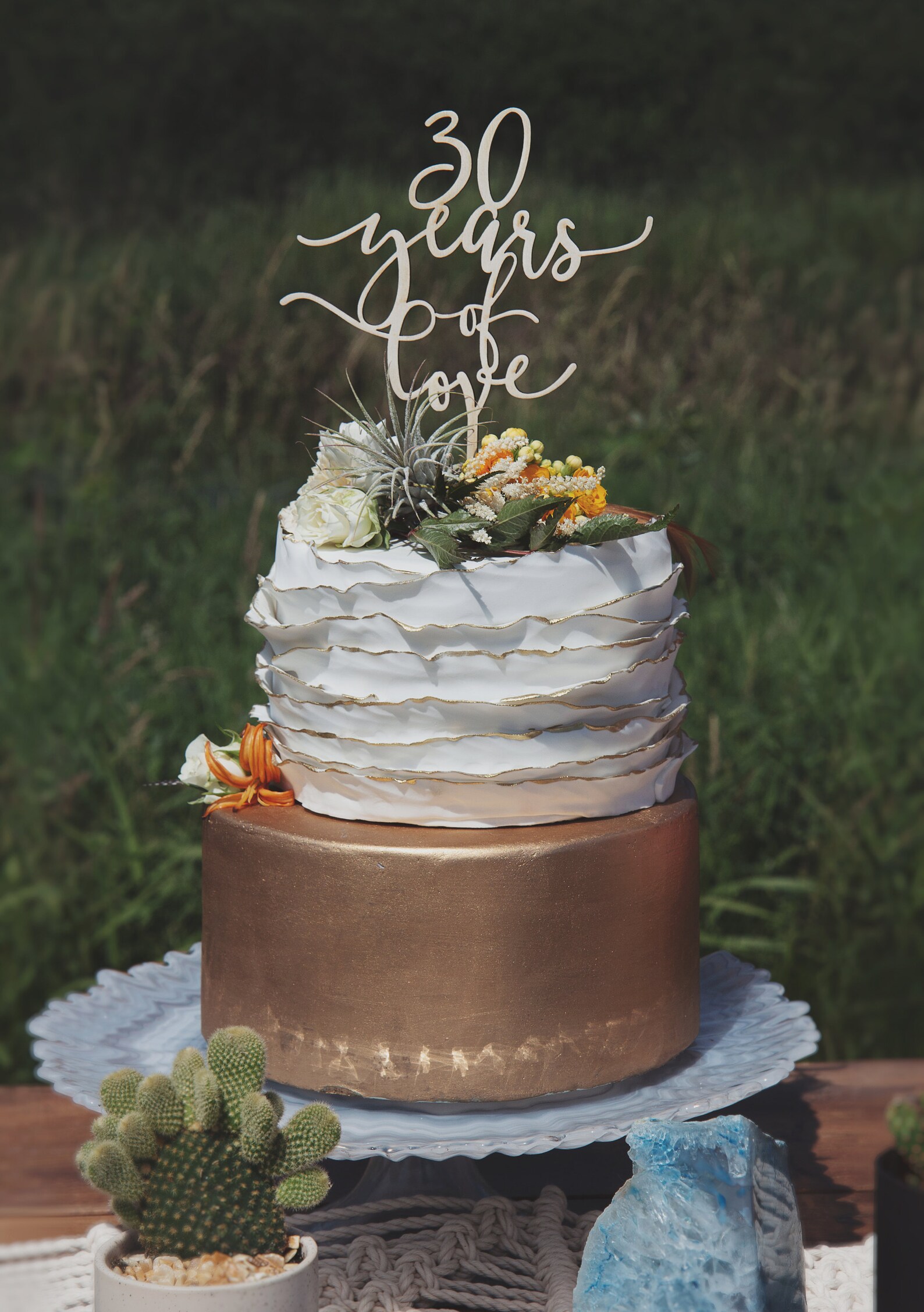 30th Anniversary Cake Topper 30 Years of Love 30th Wedding | Etsy