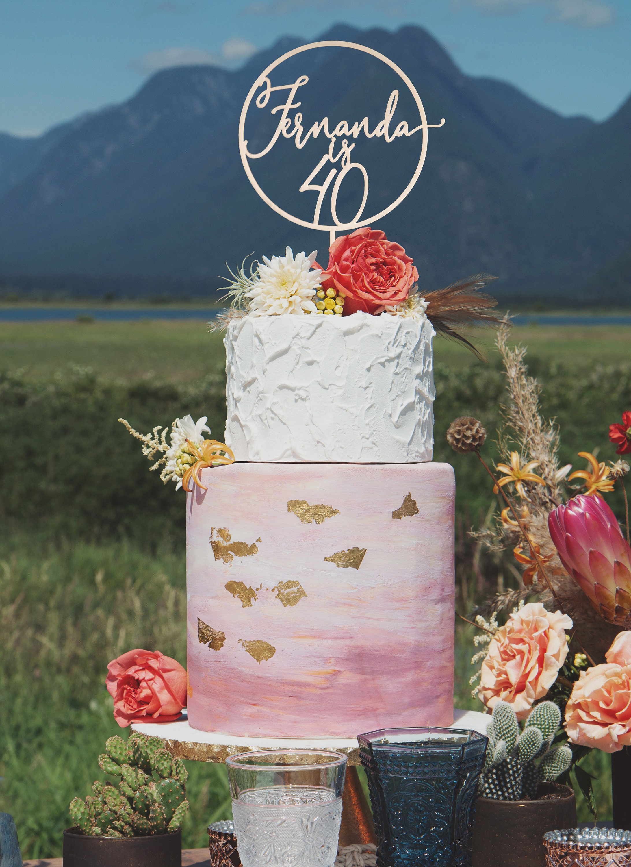 Custom Birthday Cake Topper 40th Birthday Cake Topper 40th - Etsy