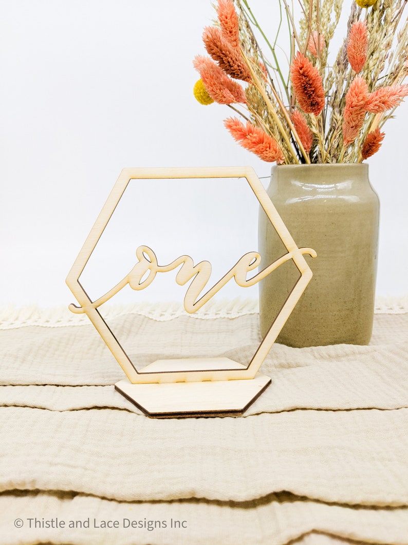 Hexagon Table Numbers Rustic Table Numbers Wedding Table - Etsy