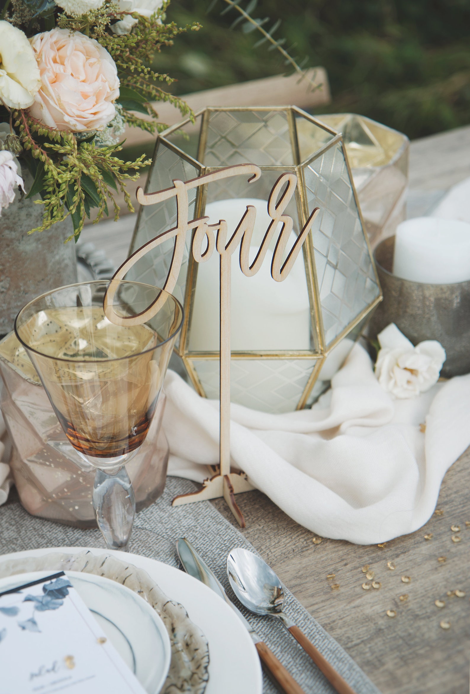 Wooden Table Numbers Wedding Centerpieces Summer Wedding - Etsy