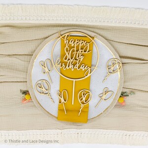 Happy 80th Birthday Cake Topper 80th Birthday Decorations | Etsy