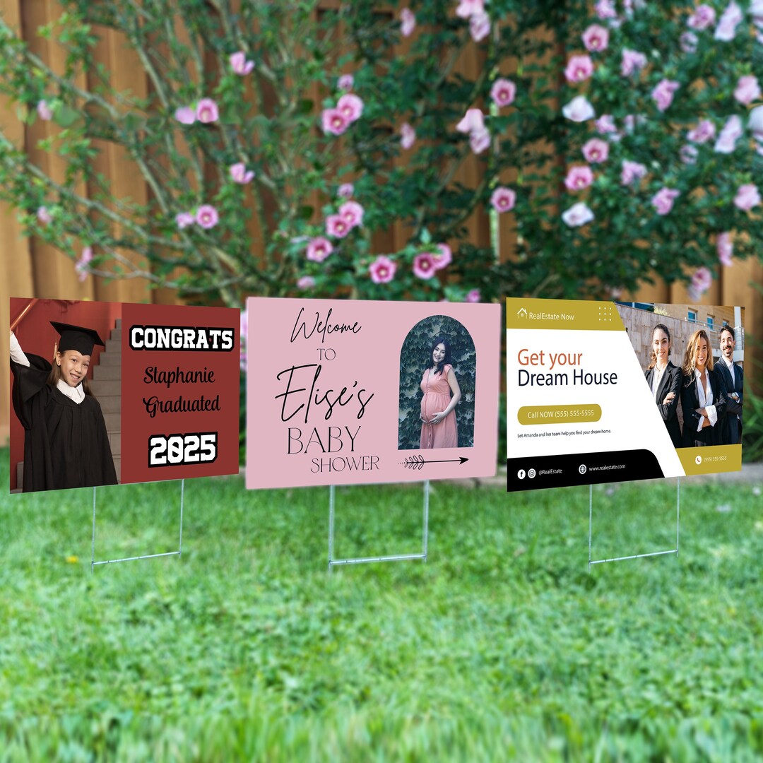 Personalized Outdoor Signs for Business, Graduation, Wedding, Real ...