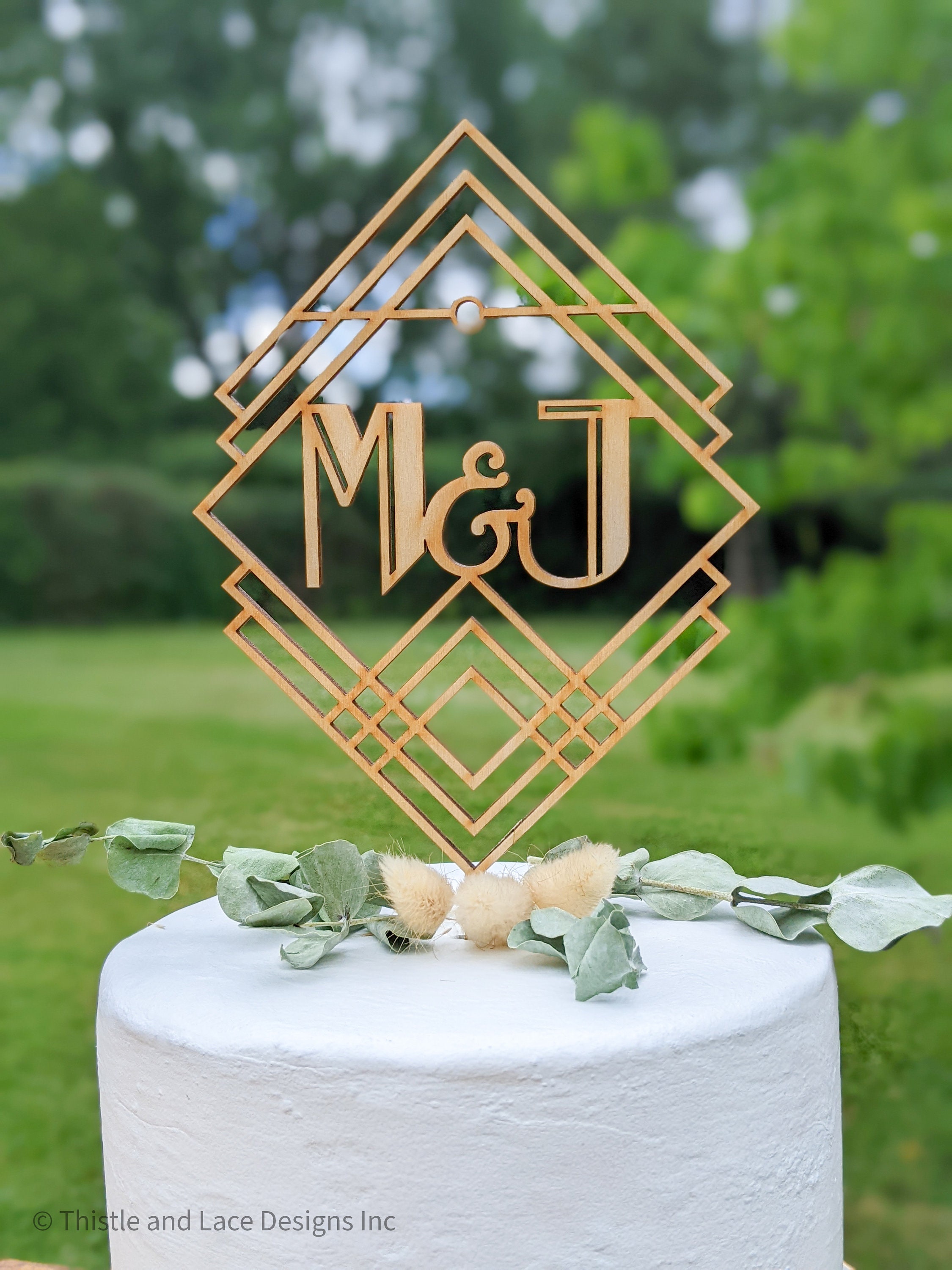 Custom Art Deco Cake Topper Vintage Wedding Cake Topper - Etsy Australia