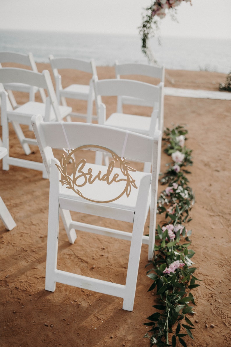 Rustic Bride and Groom Chair Sign Wedding Chair Signs Wood - Etsy