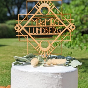 Custom Art Deco Cake Topper Vintage Wedding Cake Topper - Etsy