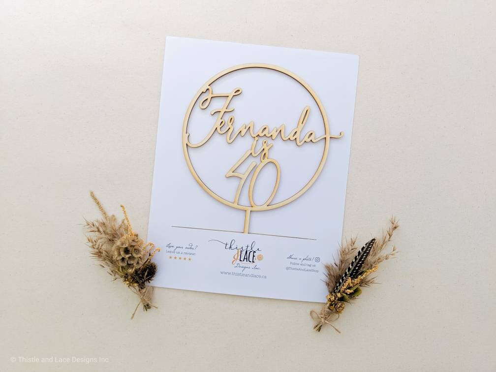 Custom Birthday Cake Topper 40th Birthday Cake Topper 40th - Etsy
